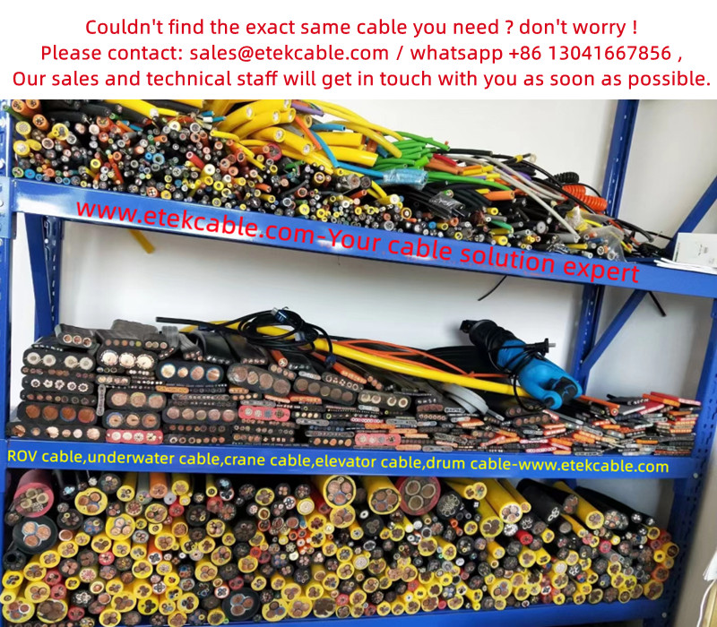 ROV cable tether twisted pairs with power wires