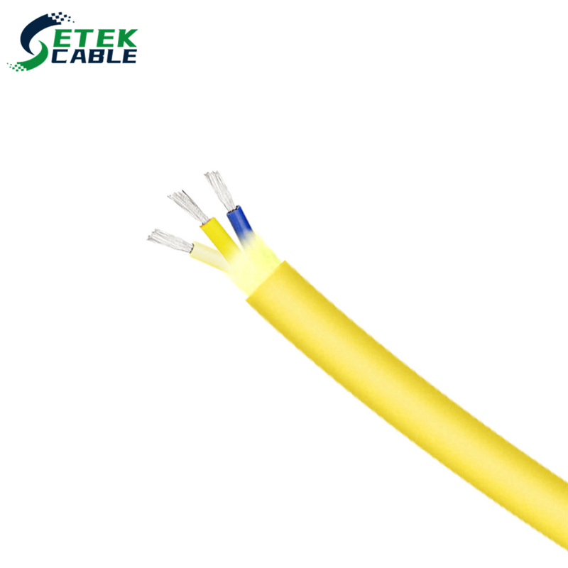 ROV cable tether twisted pairs with power wires